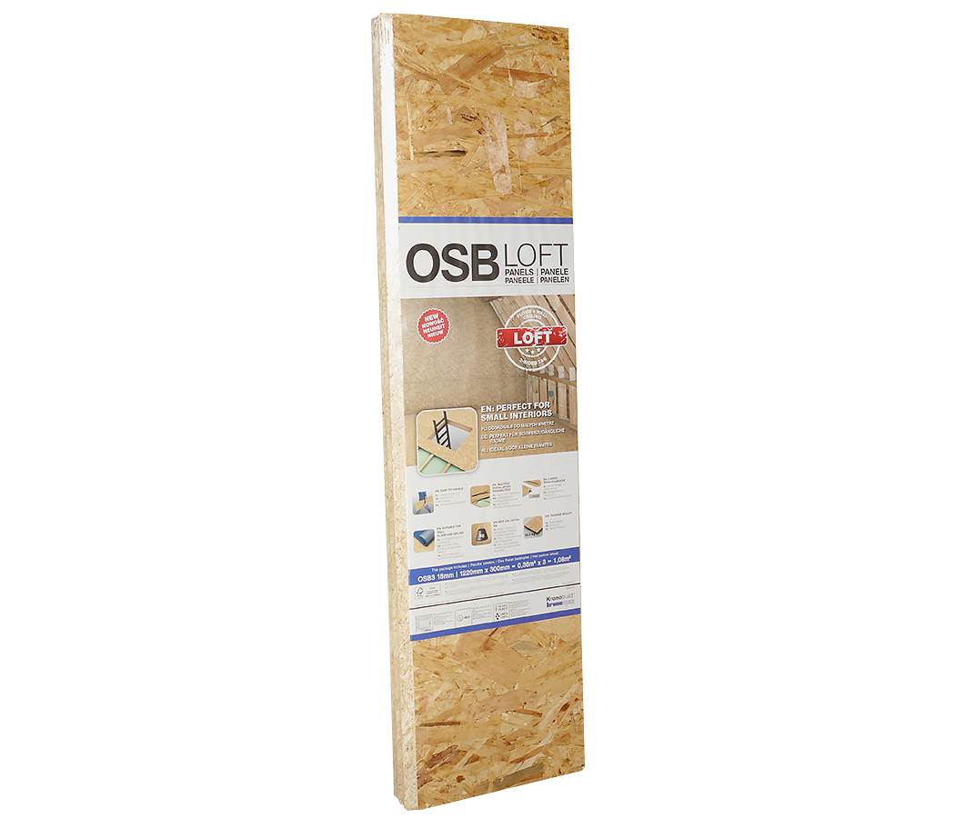 Płyta | OSB LOFT 18 Pióro-wpust - 300 x 1220 mm - 3 sztuki - 1,08 m2 paczka | Producent domków ...